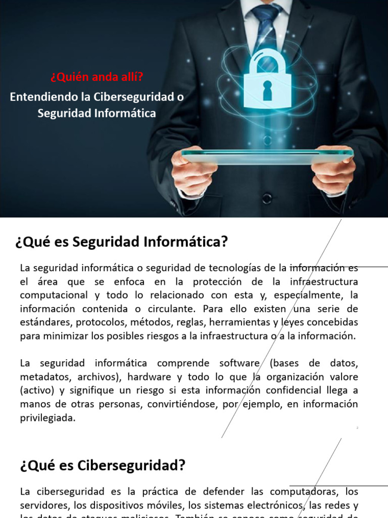 Presentación Ciberseguridad | PDF | Seguridad | La seguridad informática