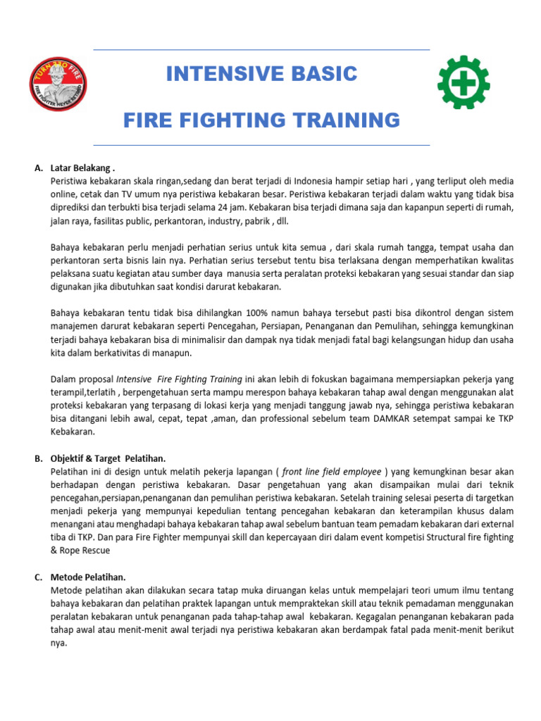 Intensive Basic Fire Fighting Pak Yunus - 231103 - 160449 | PDF