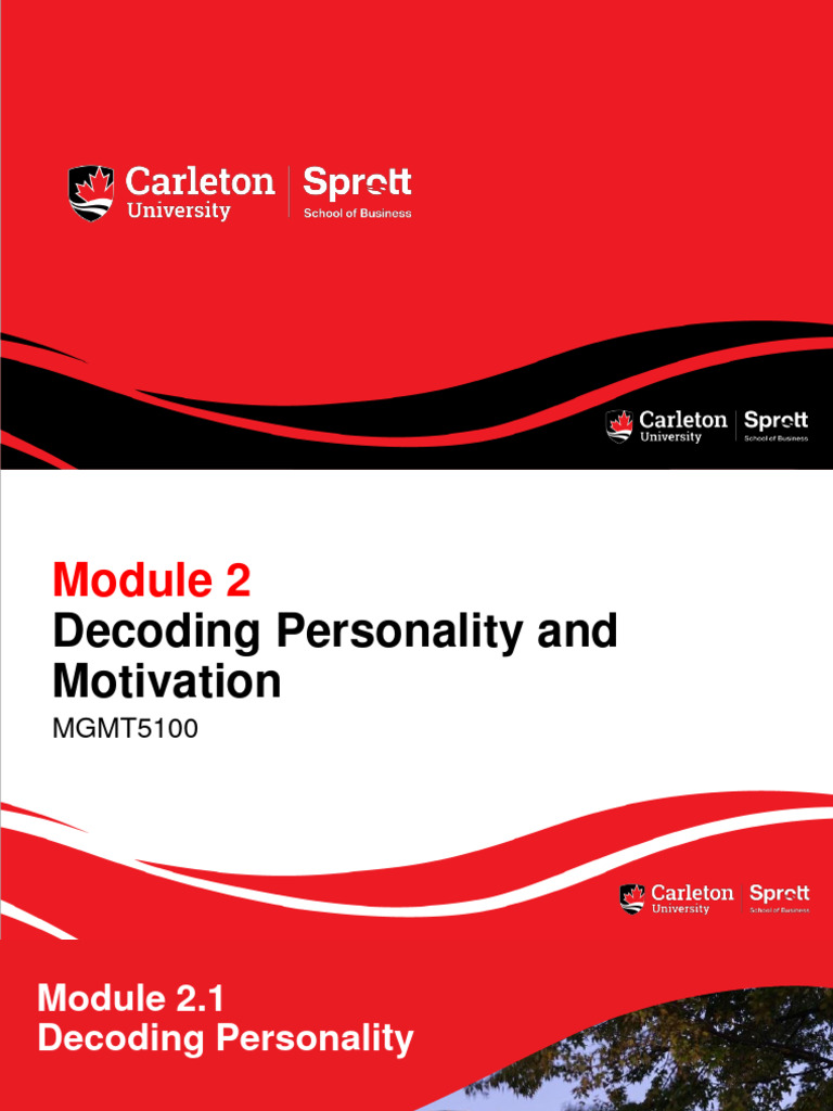 Week 2 - Module 2.1 Decoding Personality | PDF | Emotions | Psychology