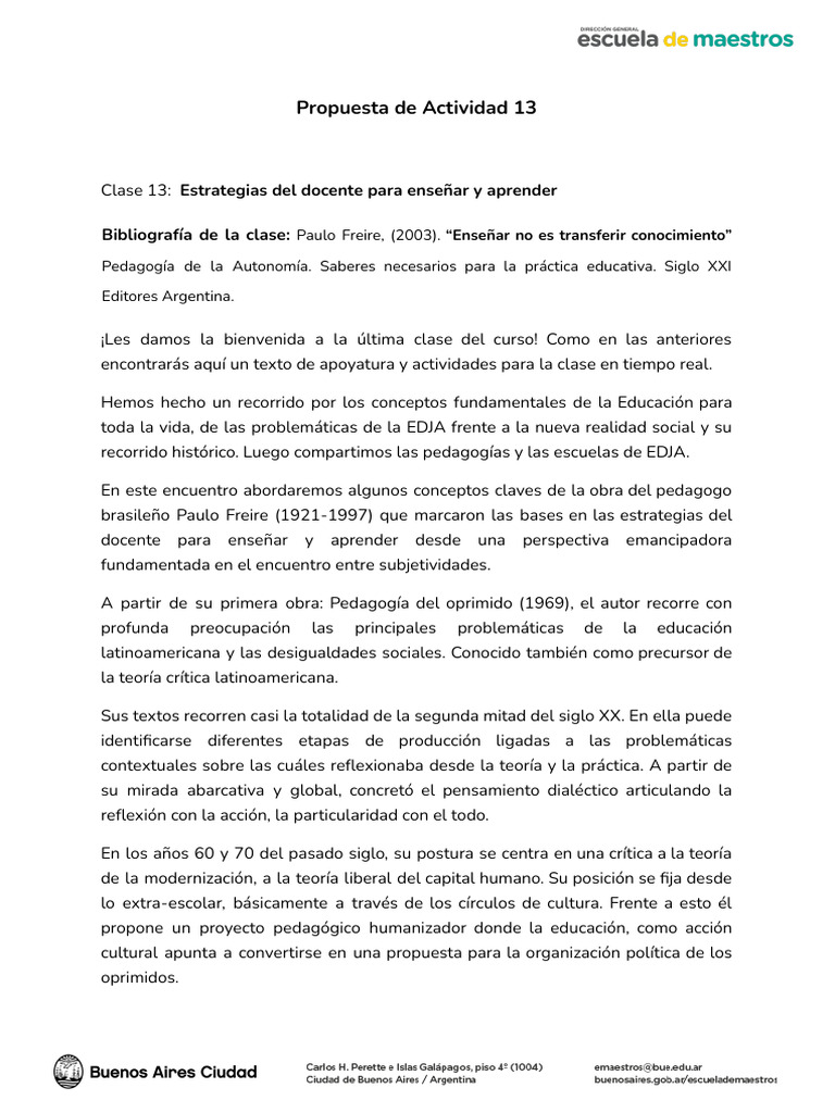 Propuesta Actividad 13 | PDF | Cognición | Aprendizaje