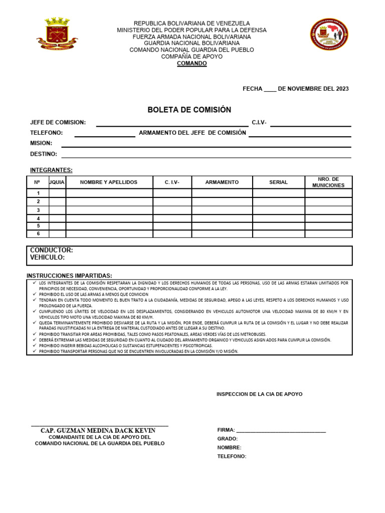 Boleta de Comision | PDF | Gobierno