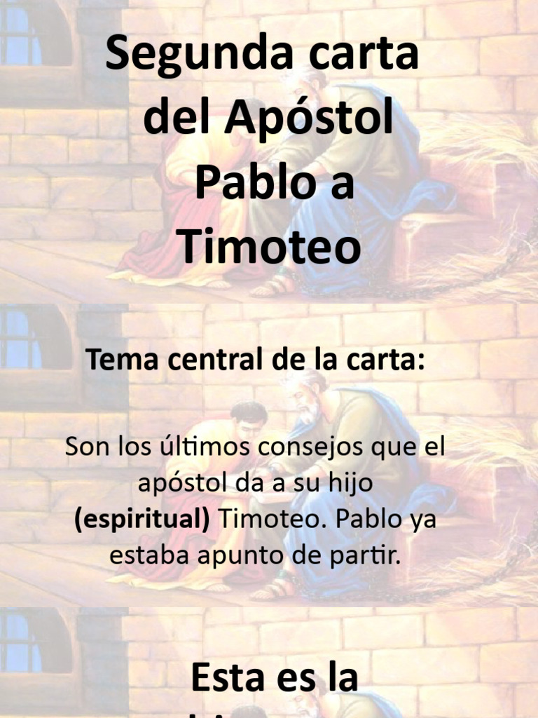 Introduccion 2 Timoteo | PDF | Pablo el apóstol | Creencia y doctrina cristiana