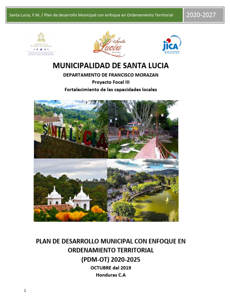 Plan de Desarrollo Municipal Santa Lucía 2020-2027 | PDF ...