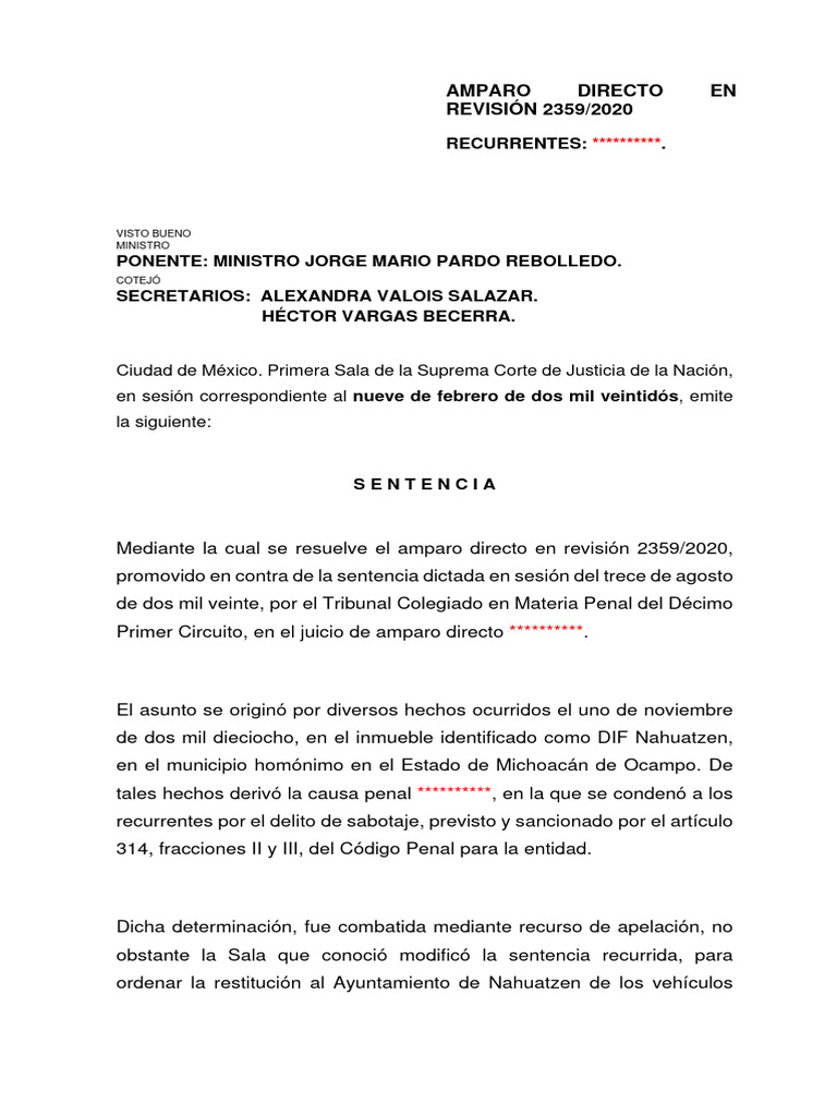 Ampdir 2359-20 | PDF | Judicaturas | Sentencia (ley)