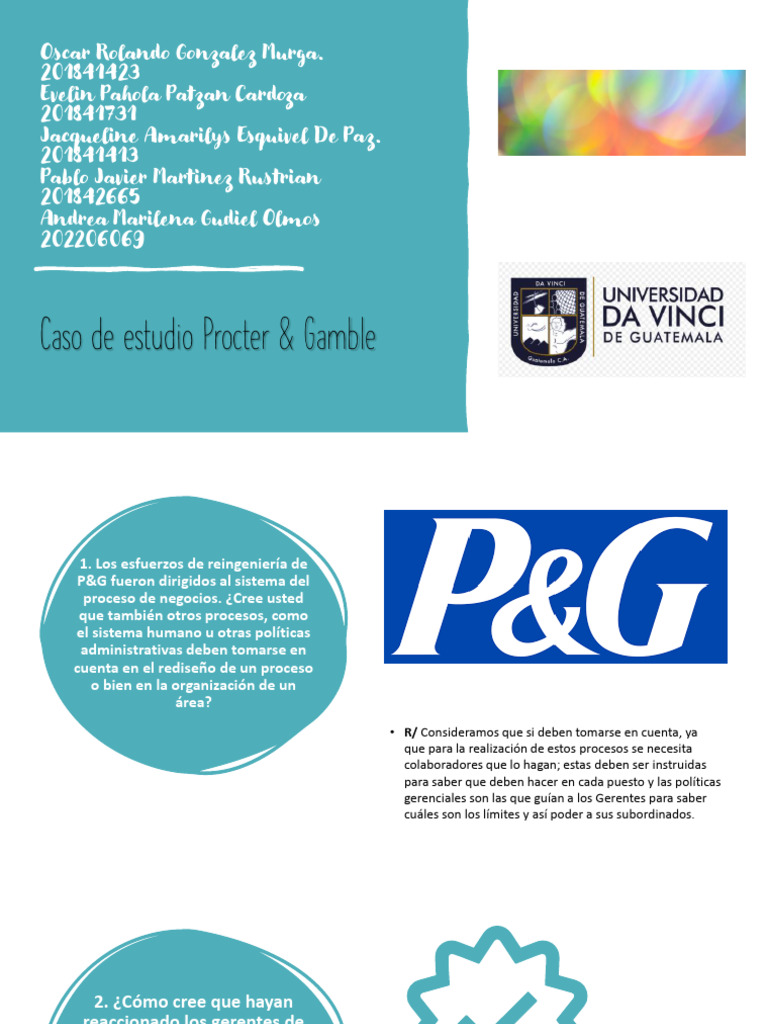 Caso Procter Gamble | PDF | Procter & Gamble | Negocios económicos