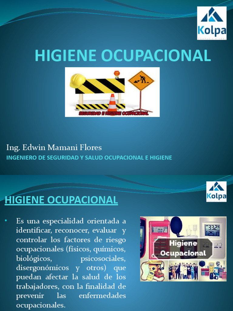 Higiene Ocupacional | PDF | Higiene Ocupacional | Seguridad y salud ocupacional