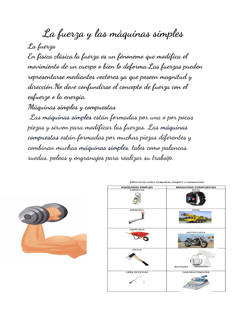 La Fuerza y Las Màquinas Simples | PDF