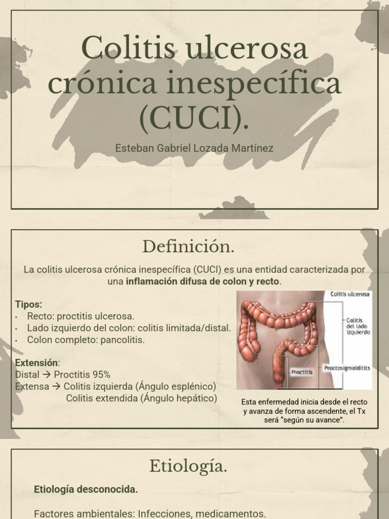 CUCI COLITIS ULCEROSA CRÓNICA INESPECÍFICA | PDF | Especialidades ...