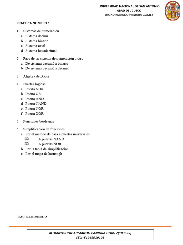 Practica Armando | PDF | Puerta lógica | Lógica matemática