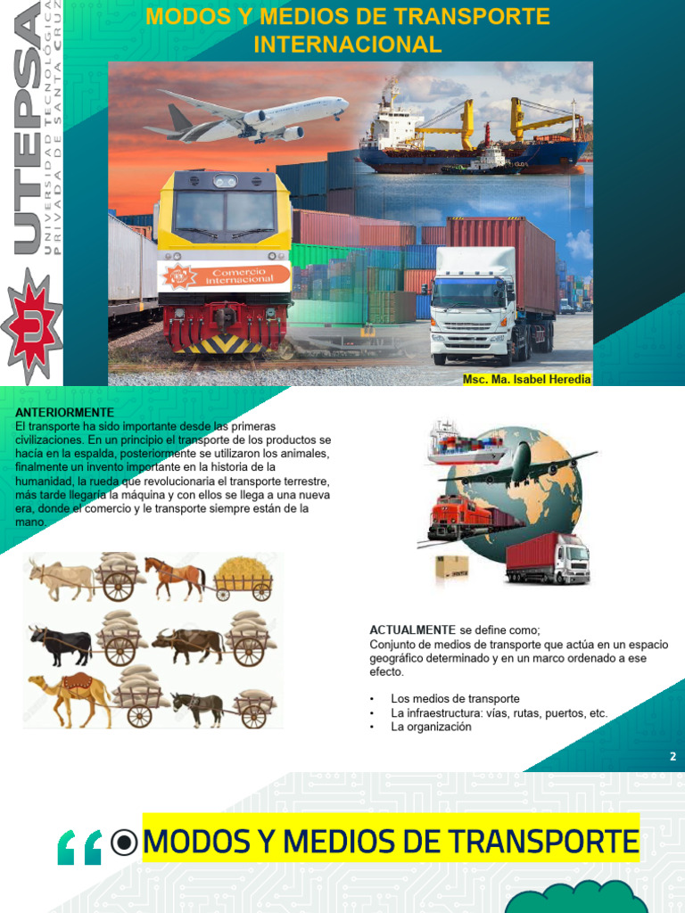 Modos y Medios de Transporte Internacional | PDF | Transporte ...