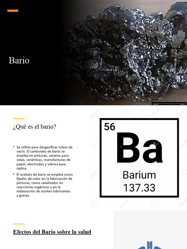 Bario | PDF | Salud y bienestar