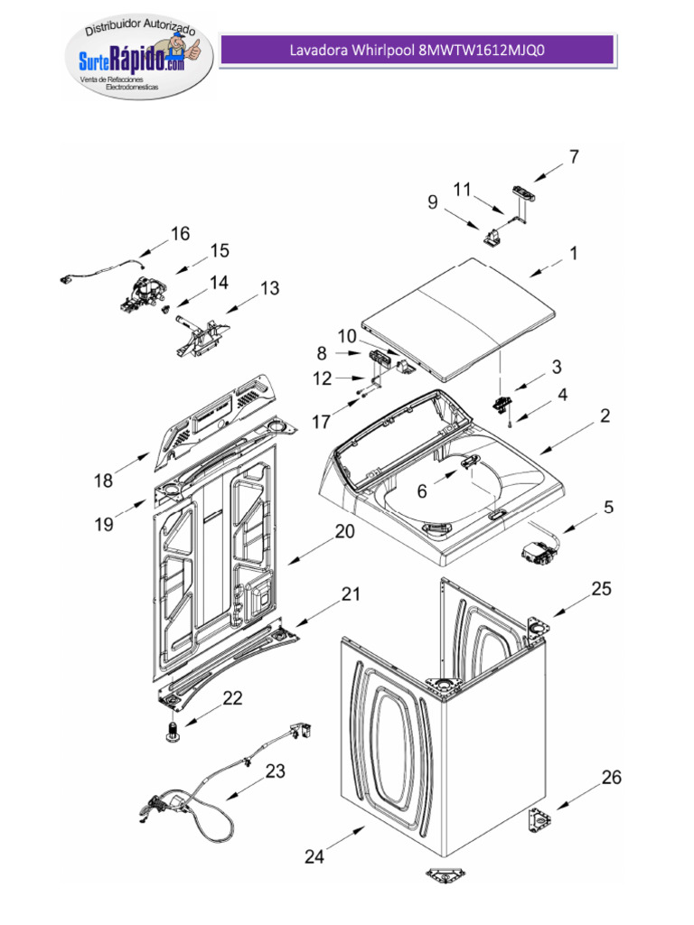 8MWTW1612MJQ0 | PDF | Máquinas | Equipo
