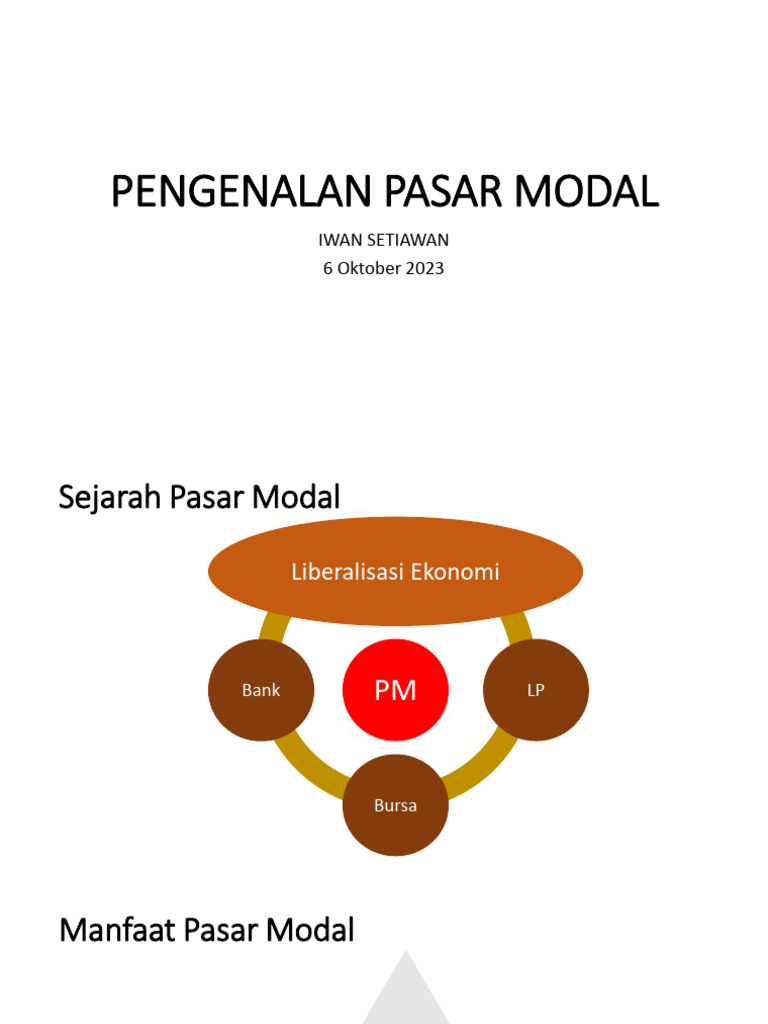 Pengenalan Pasar Modal | PDF