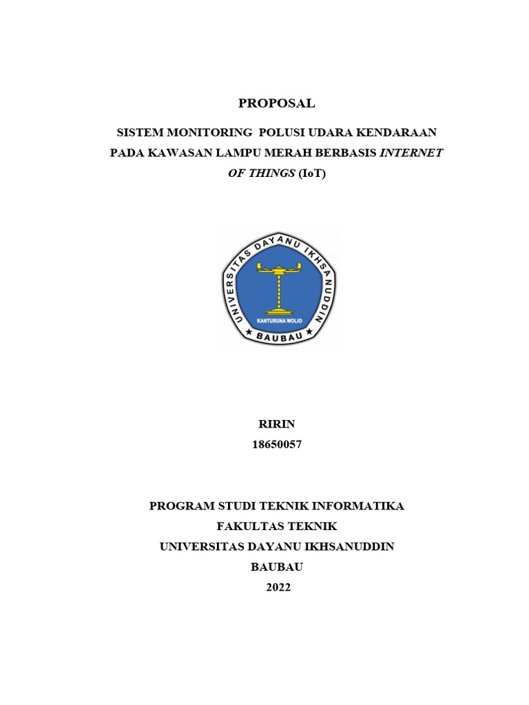 Proposal Teknik Informatika | PDF