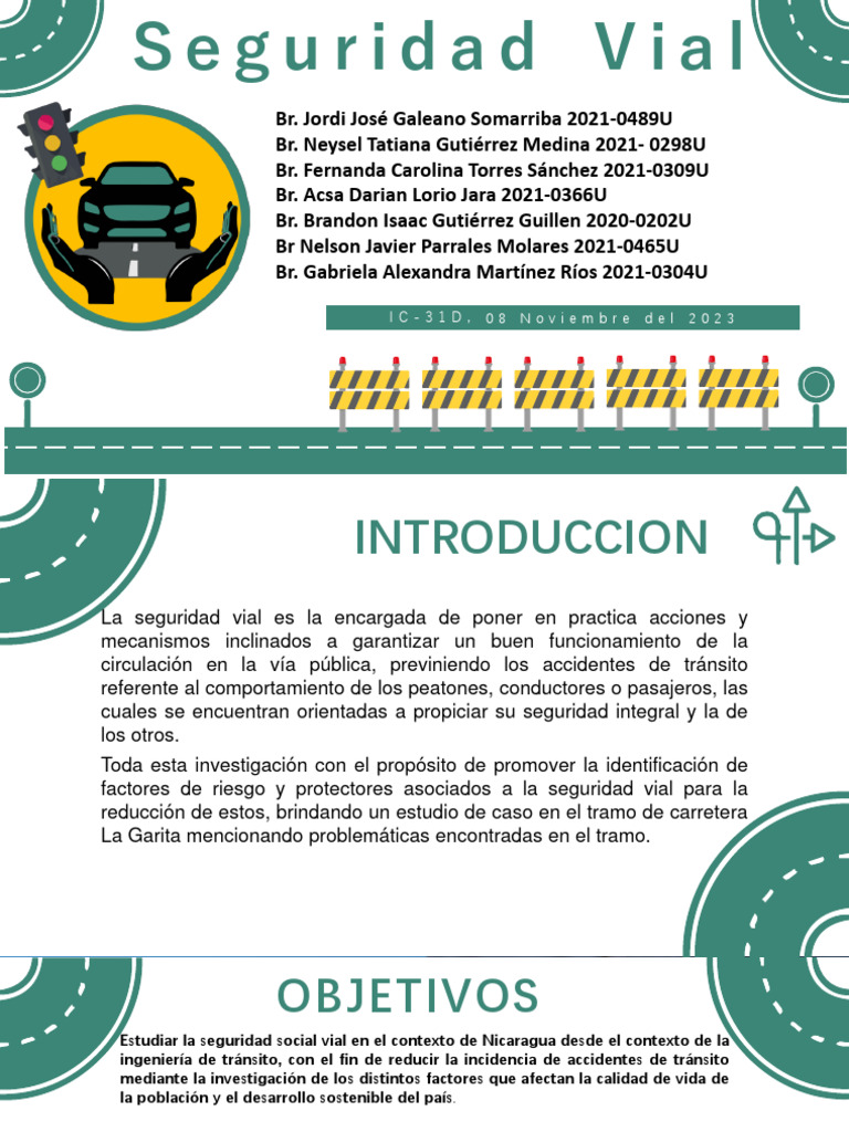Expfinal Seguridad Vial, 081023 | PDF | Seguridad vial | Accidente de ...