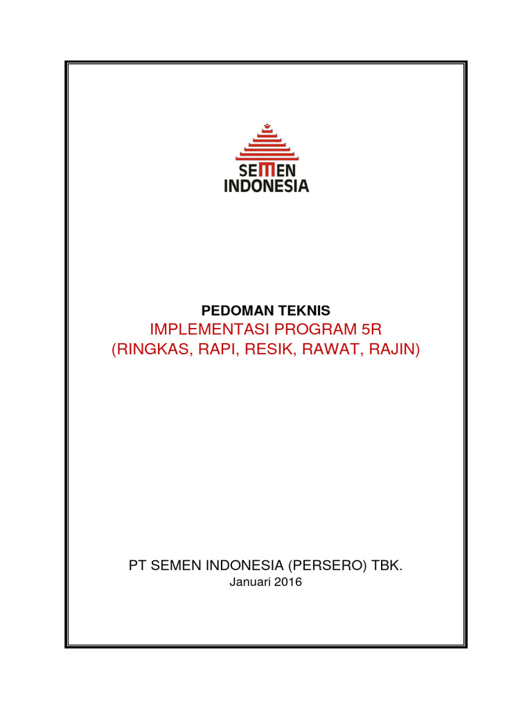 IMPLEMENTASI PROGRAM 5R (RINGKAS, RAPI, RESIK, RAWAT, RAJIN) | PDF