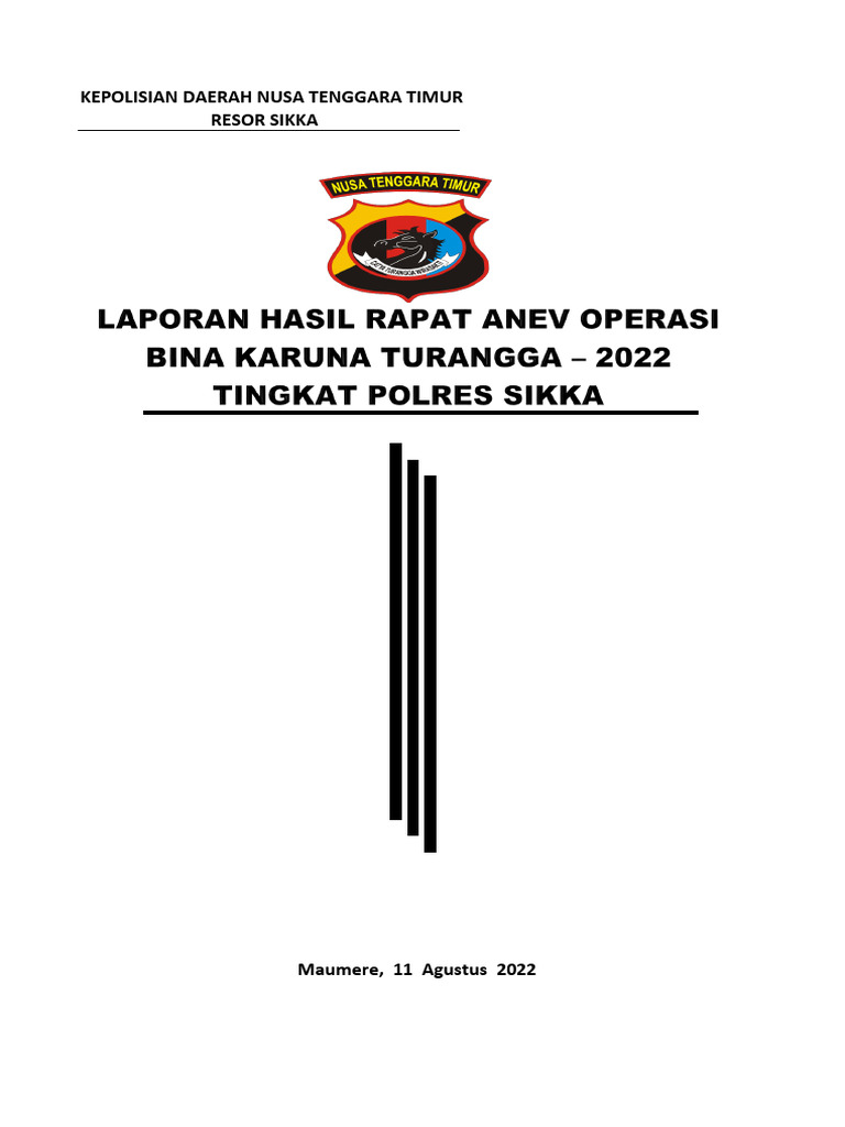 Notulen Rapat Anev Operasi Bina Kusuma | PDF | Sains & Matematika | Teknologi & Rekayasa