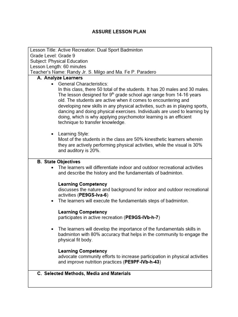 EDUC 123 - MILGO & PARADERO - BPEd | PDF | Learning | Teachers