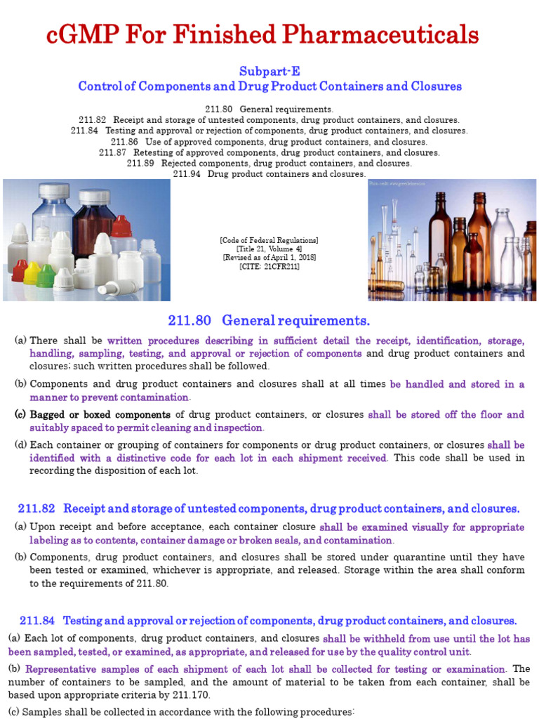 CGMP, Production & Process Control | PDF | Tablet (Pharmacy) | Chemistry