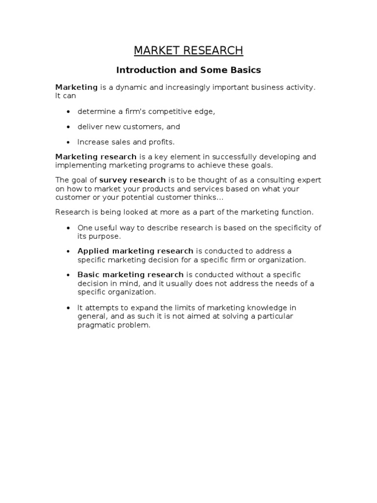 Market Research 1 | PDF | Marketing Research | Promotion (Marketing)