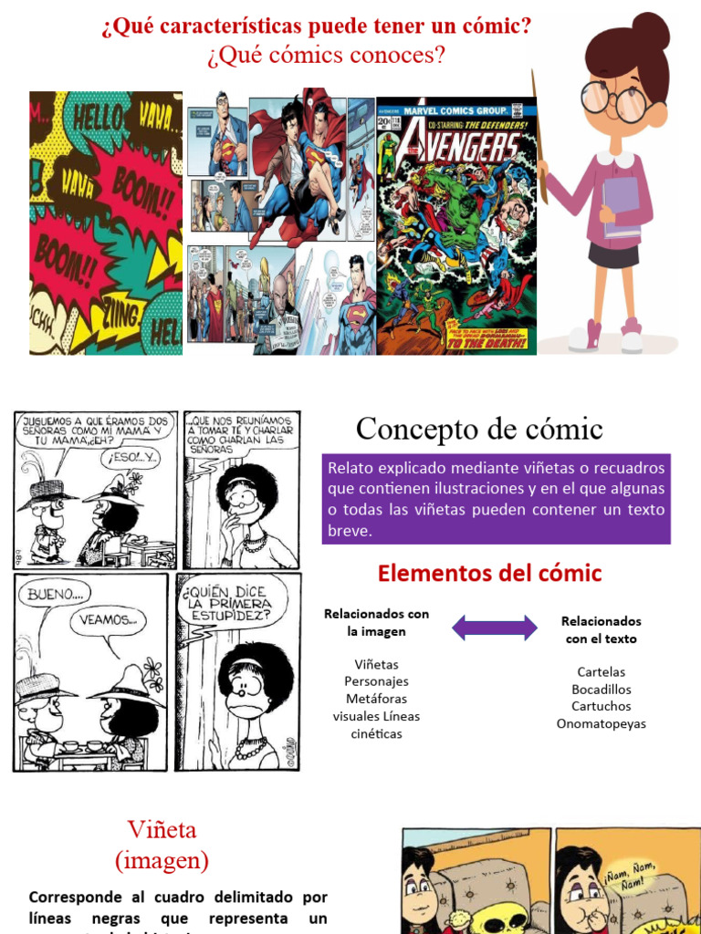 Características y elementos del cómic | PDF | Cómics