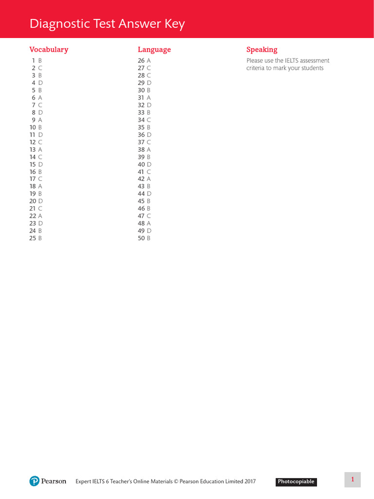 Cb 6 Diagnostic Test Answer Key Pdf