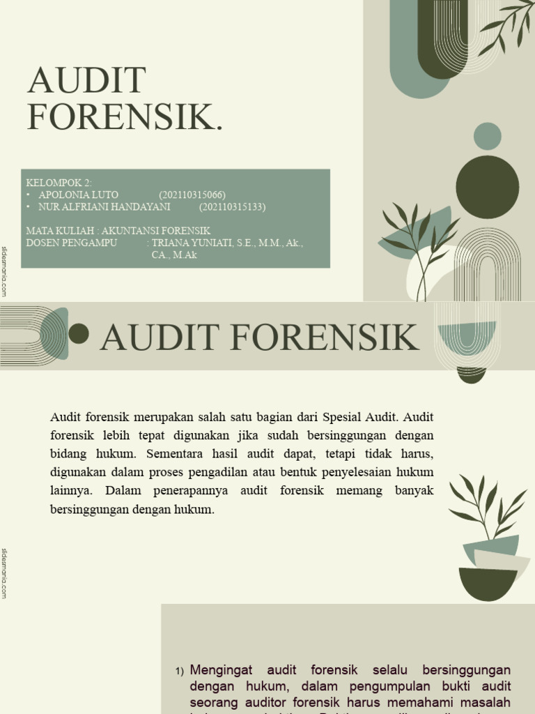 Audit Forensik: Teknik dan Penerapan | PDF