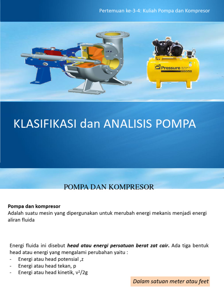 Pertemuan Ke-9 Dasar Pompa | PDF | Teknologi & Rekayasa