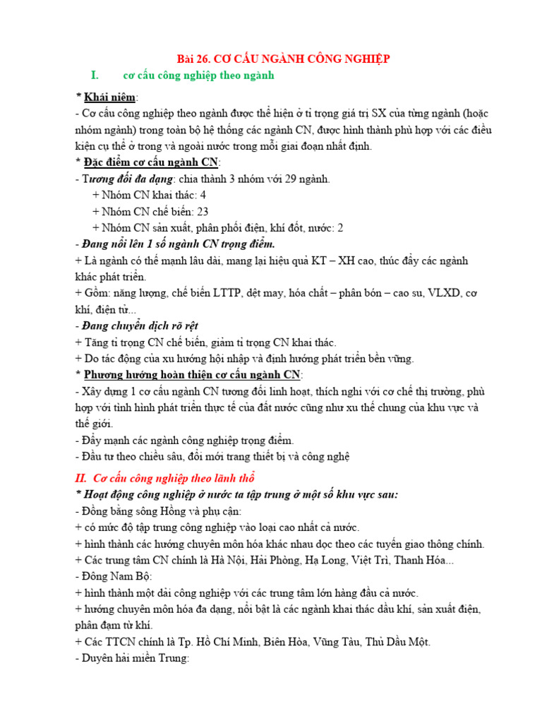 Chu de Cong Nghiep | PDF