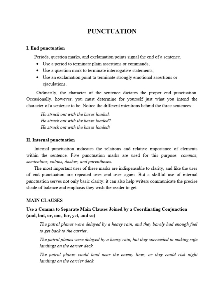 PUNCTUATION | PDF | Comma | Punctuation