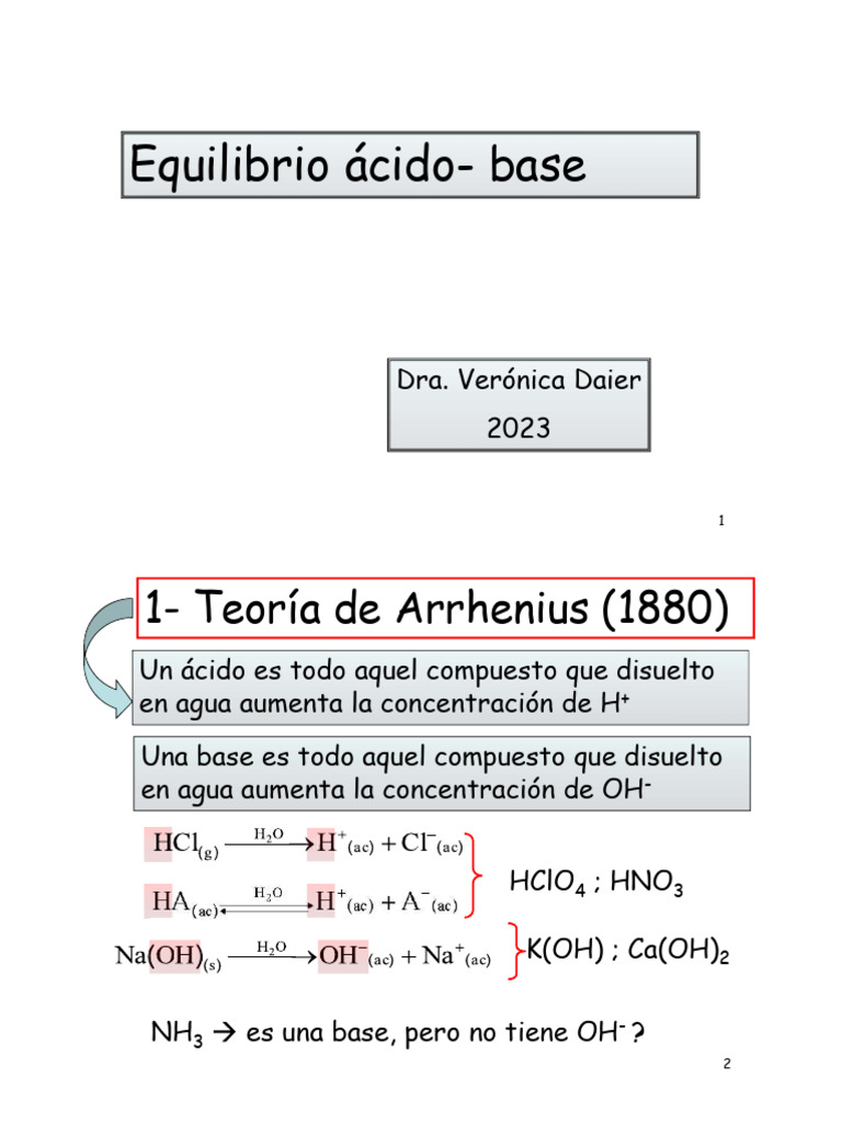 11-Acido Base | PDF | Ácido | Química Física