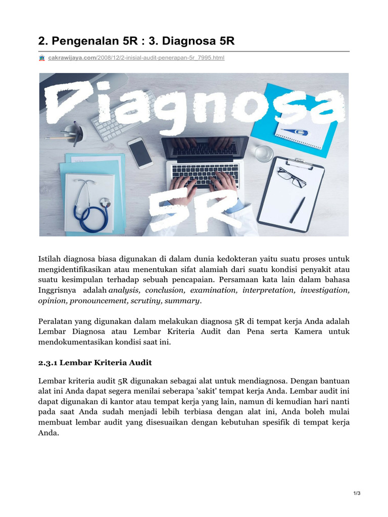 2 Pengenalan 5R 3 Diagnosa 5R | PDF