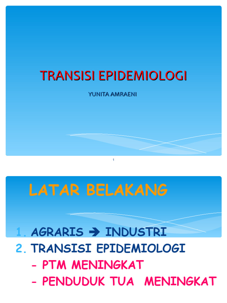 Transisi Epidemiologi | PDF