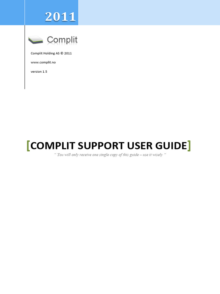Complit.no - Userguide_v1.5 | PDF | Internet Forum | Microsoft Office 2010