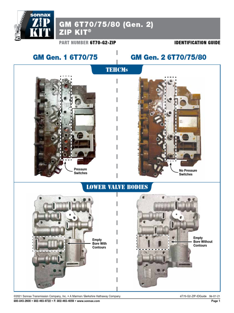 GM Gen. 1 6T70/75 GM Gen. 2 6T70/75/80 | PDF | Automatic Transmission ...
