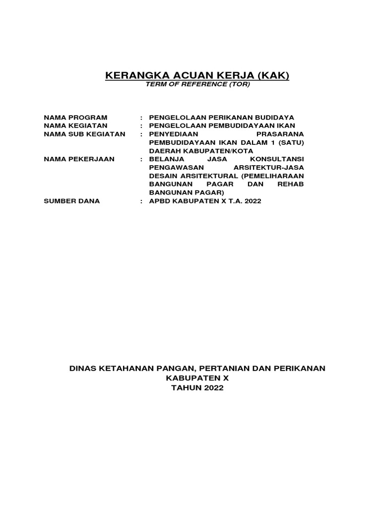 Lampiran 1 - KAK | PDF