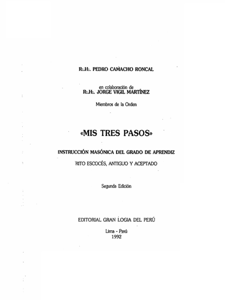 Mis Tres Pasos Pedro Camacho Roncal | PDF