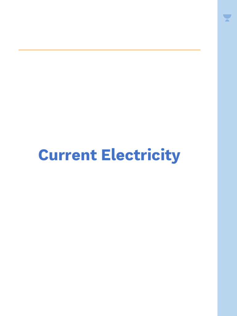 Current Electricity Pdf Electric Current Electrical Resistivity