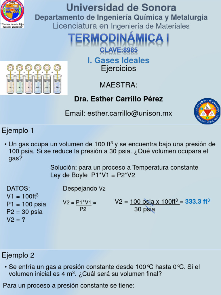 Ejercicios Gases Ideales | PDF | Gases | Pascal (Unidad)