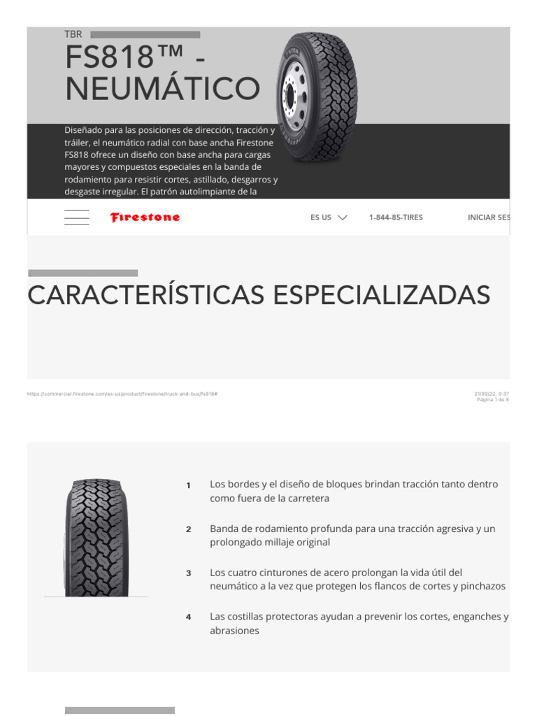 FS818™ - Neumático - Firestone Commercial | PDF