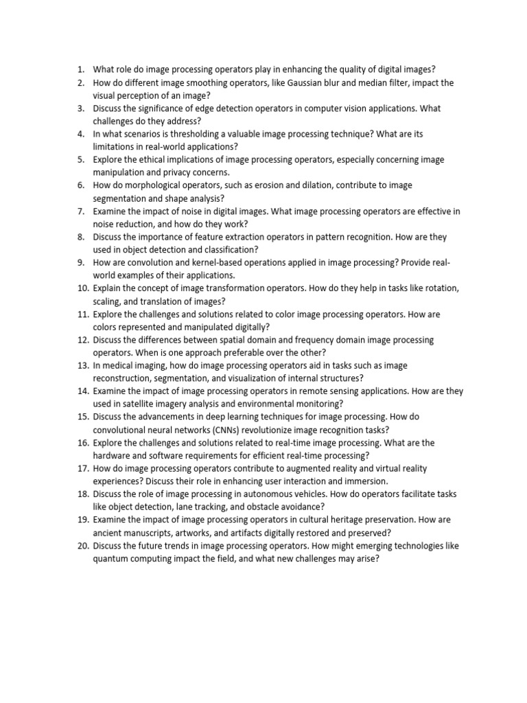 Image Processing Operators Explained | PDF | Computer Vision | Signal ...