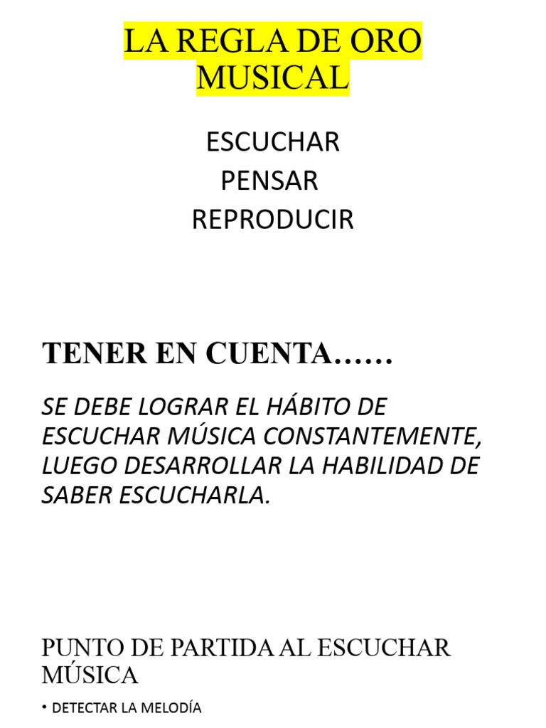 La Regla de Oro Musical | PDF