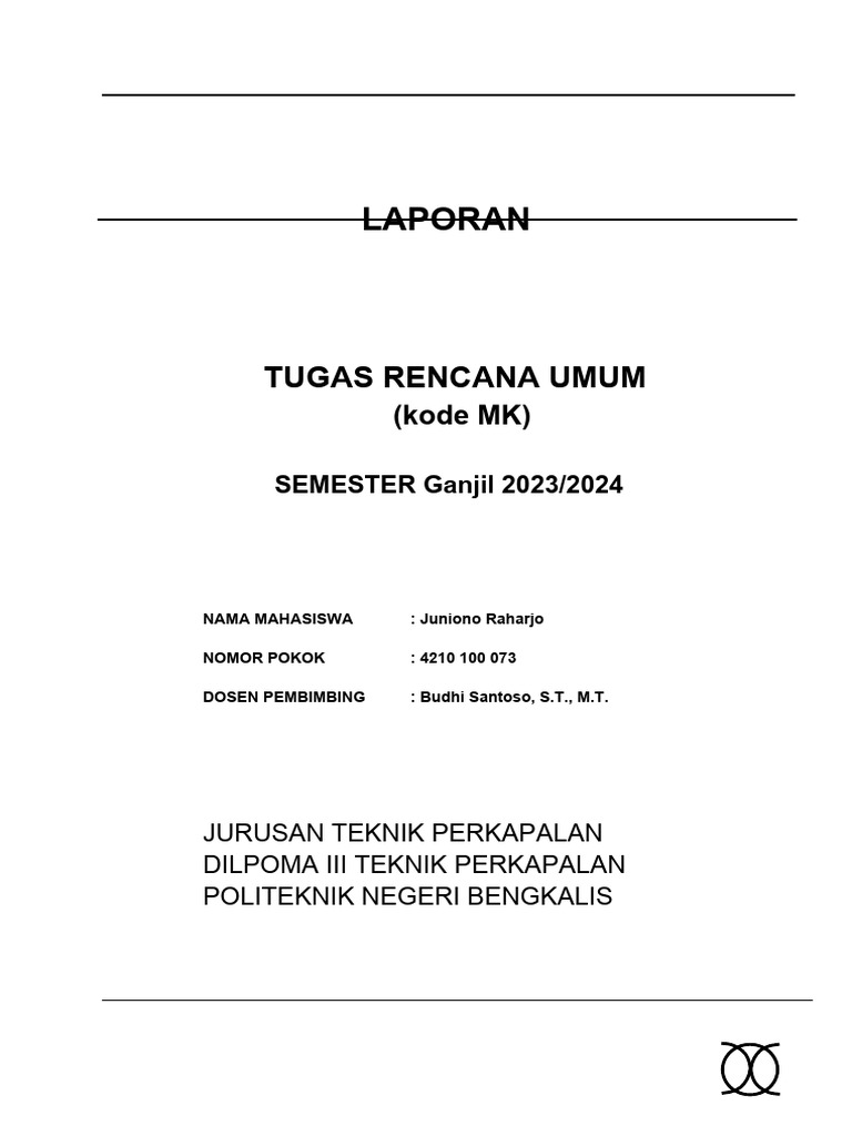 Format Laporan TRU | PDF