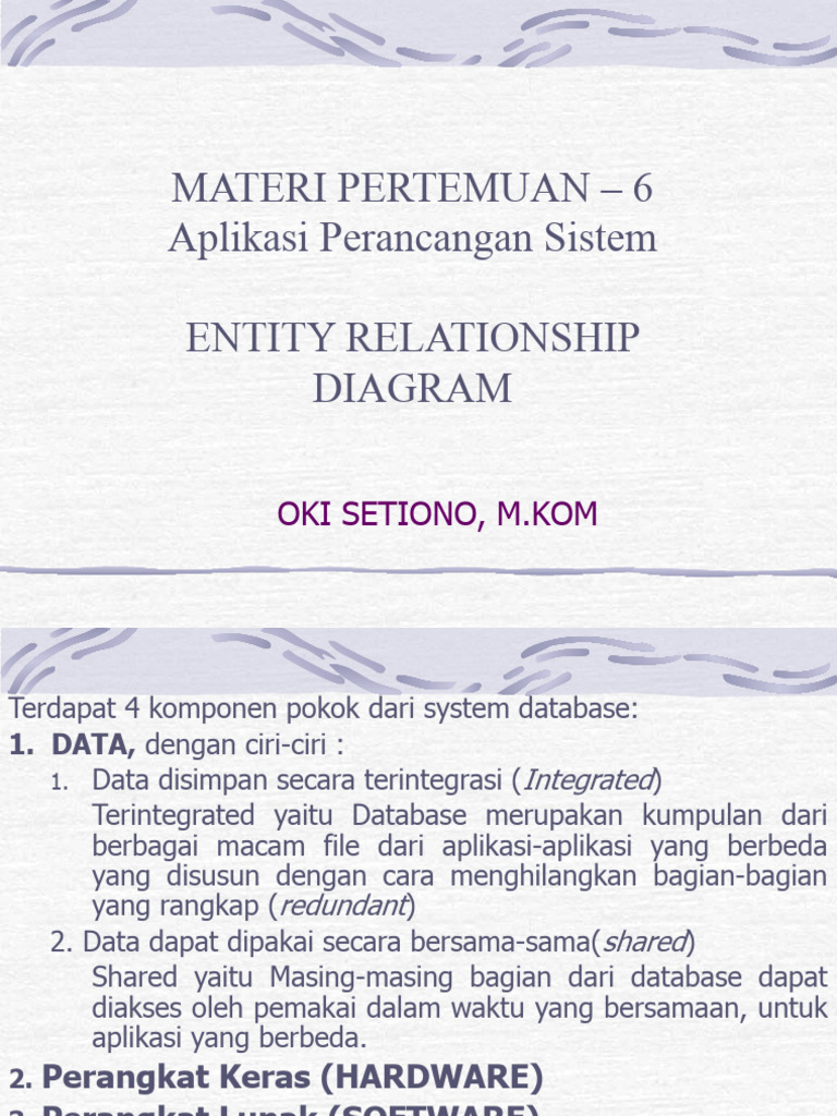 Diagram Hubungan Entitas dalam DBMS | PDF