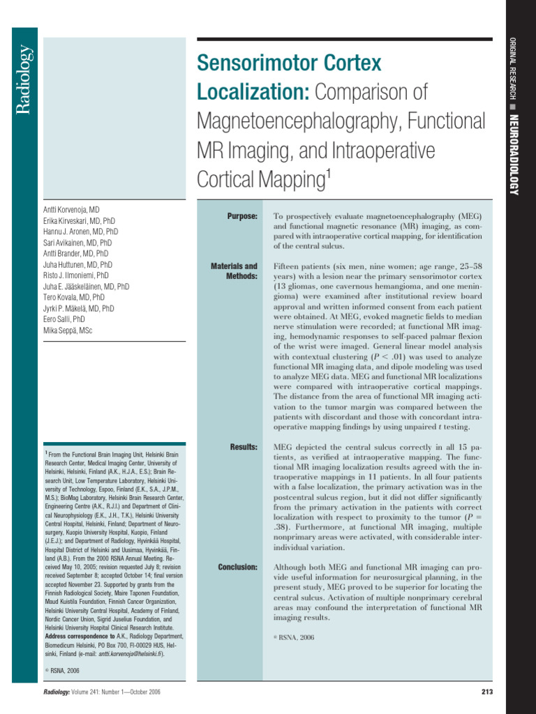 Comparison of | PDF | Magnetoencephalography | Parietal Lobe