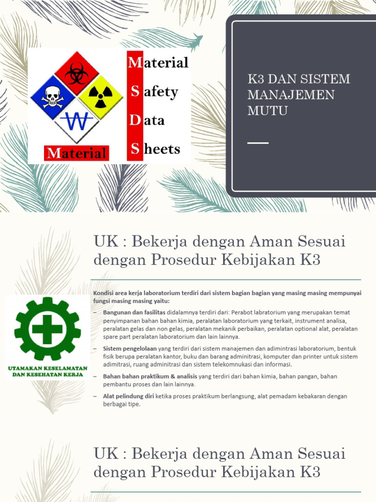 k3 Dan Sistem Manajemen Mutu | PDF