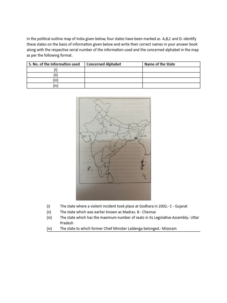 Map Worksheet | PDF
