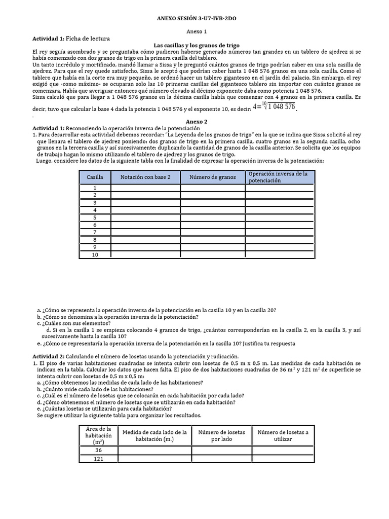 ANEXO SESIÓN 3-U7-IVB-2DO AB | PDF | Juego de azar | Juegos tradicionales