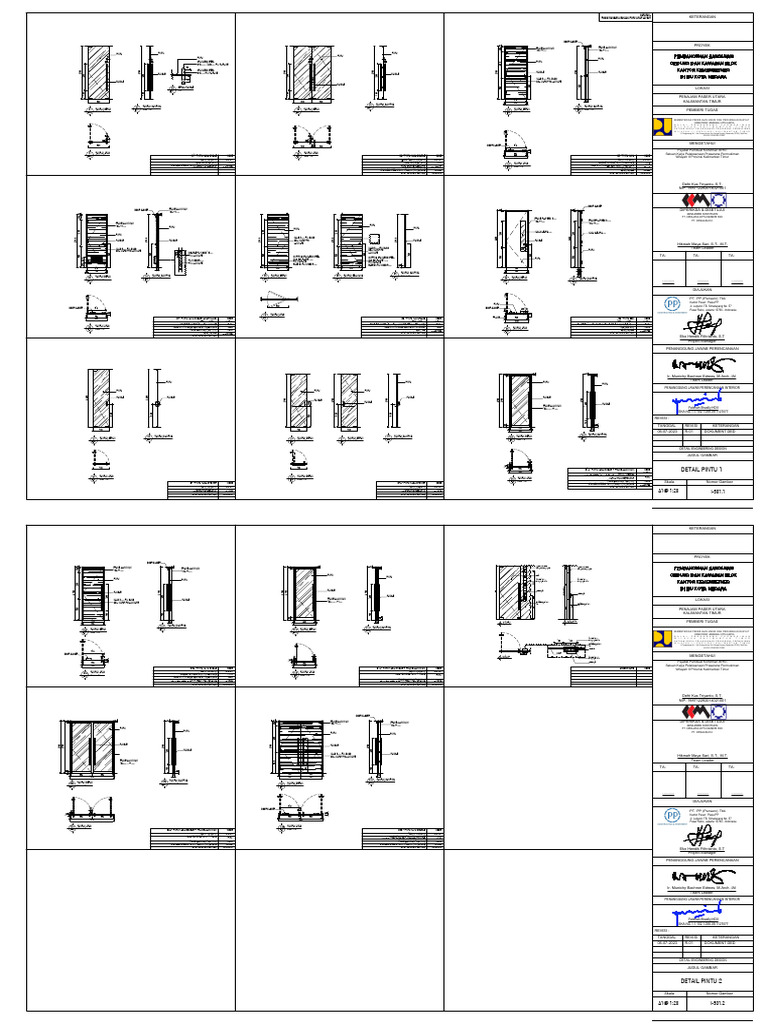 Detail Pintu 1: Catatan: Posisi Handle & Bukaan Pintu Lihat Layout | PDF