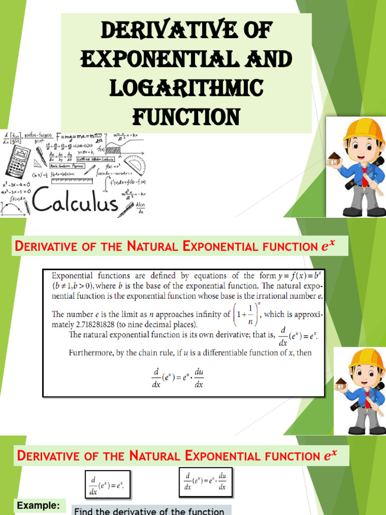 Math 11 Derivative of Exponential and Logarithmic Functions | PDF | Mathematical Relations ...